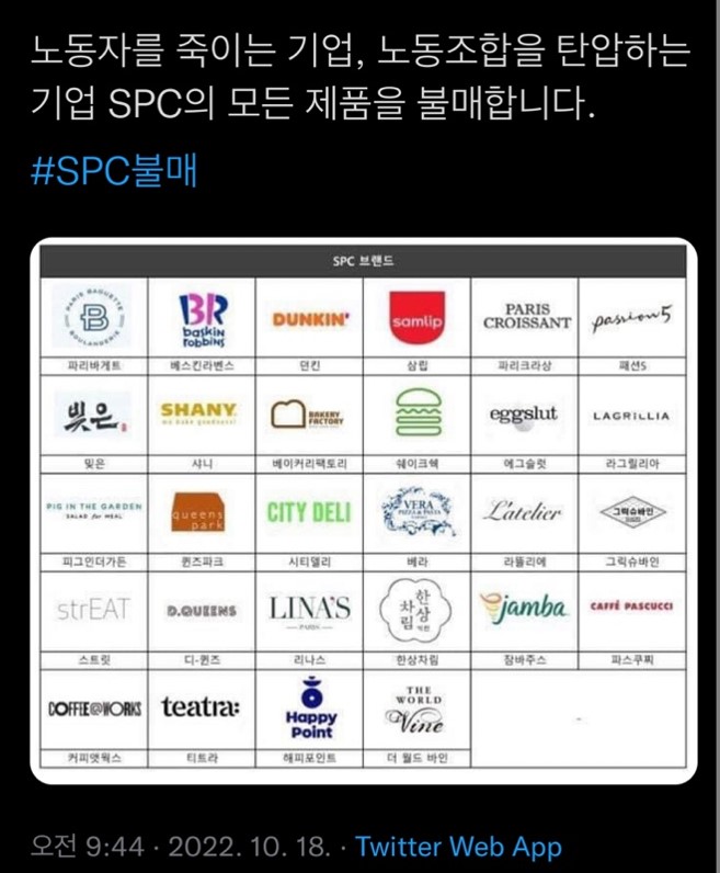 샐러던트리포트 - “피 묻은 빵 먹을 수 없어”…SPC계열 공장 사고 후 불매 운동 확산